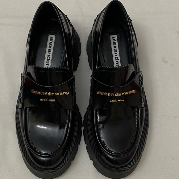 Alexander Wang | Shoes | Alexander Wang Carter Box Leather Lug Loafers ...